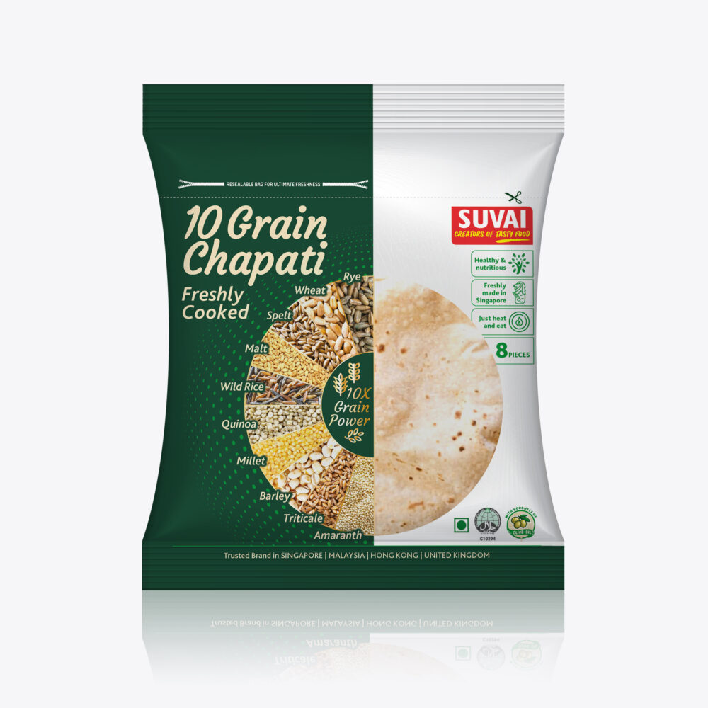 10 Grain Chapati Freshly Cooked (8 Pcs) - Suvai Foods